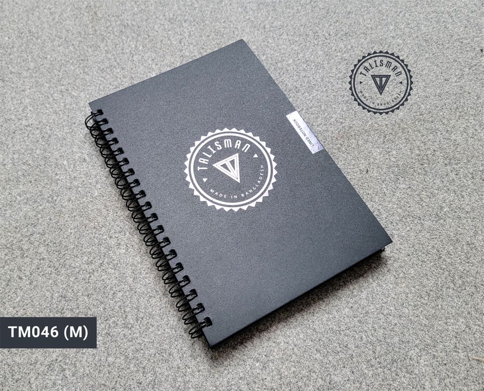 TM046 (M): Medium Size Black Paper Lined Pages Notebook – 01 Pc ...