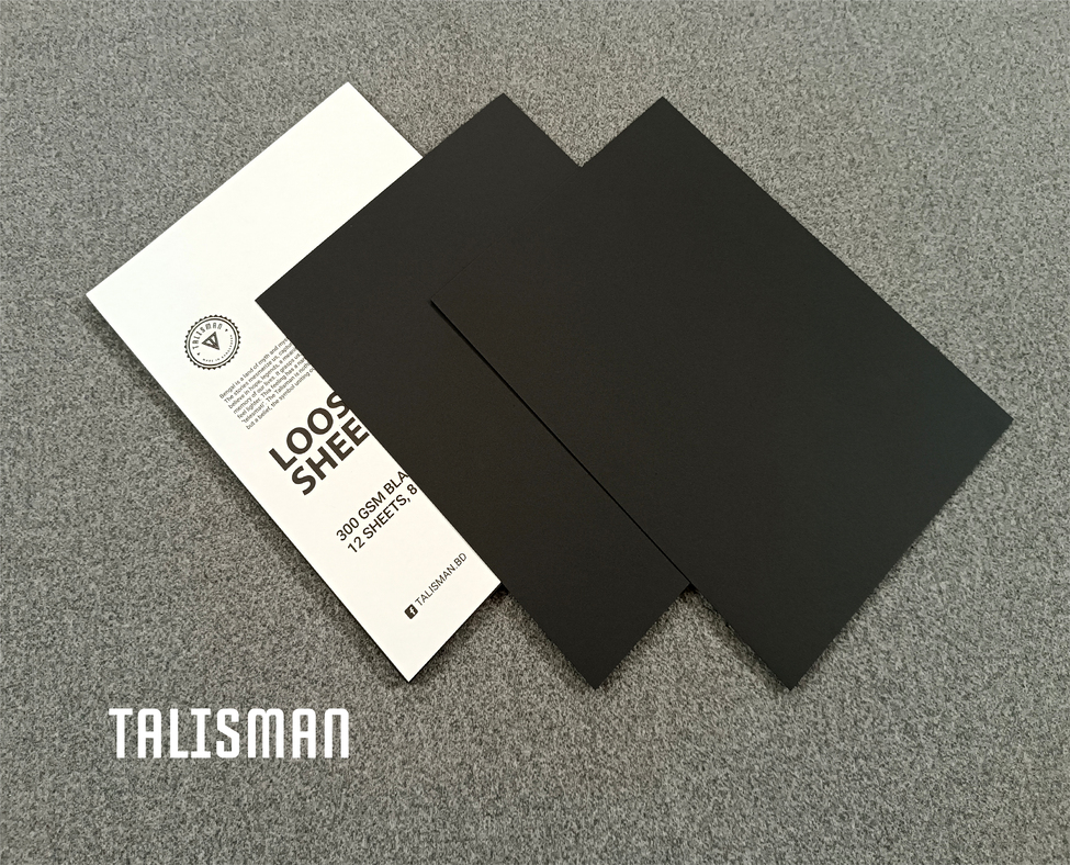 Loose Sheets: Medium Size (11″X8″) 300gsm Black Paper – 03 Packets ...