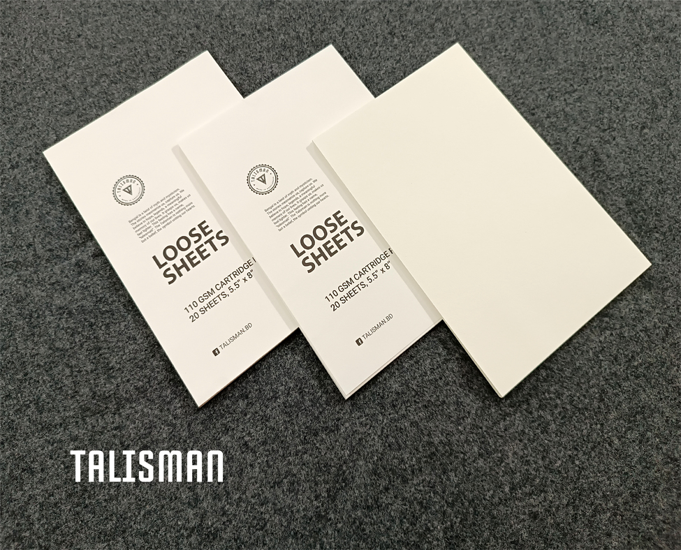 Loose Sheets: Small Size (8”X5.5”) 110gsm Cartridge Paper – 01 Packet ...