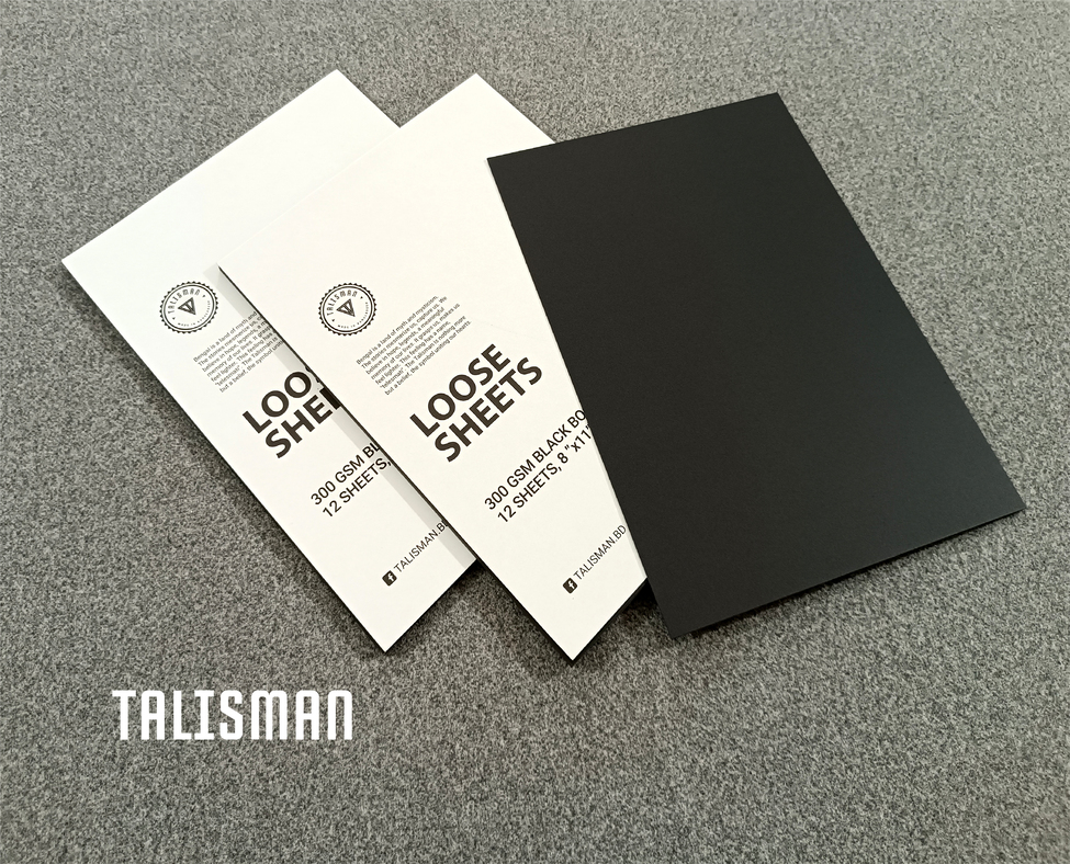 Loose Sheets: Medium Size (11″X8″) 300gsm Black Paper – 03 Packets ...
