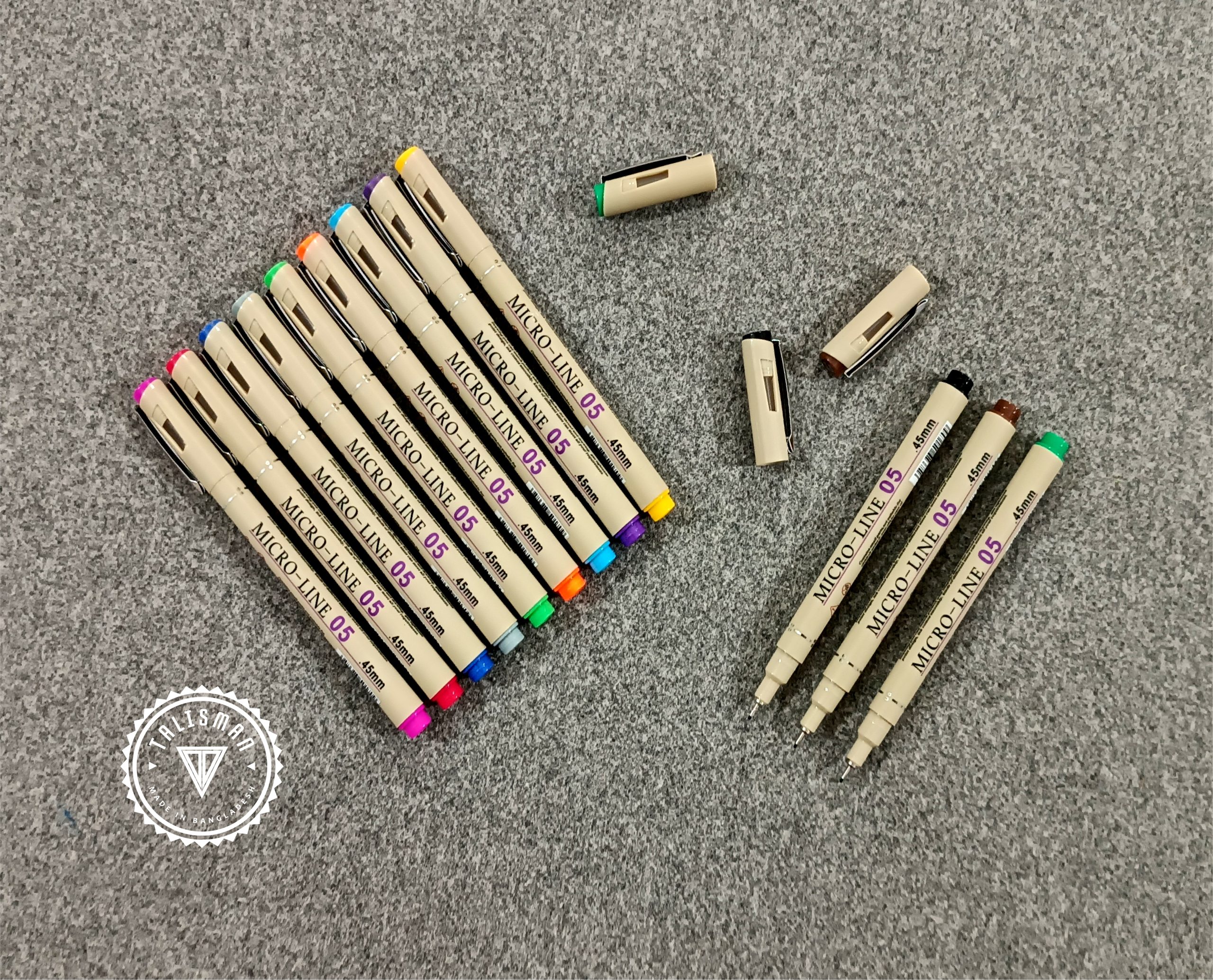 Superior Multi-color 807-C 0.45mm Micron Fine Liner Art Drawing Manga ...