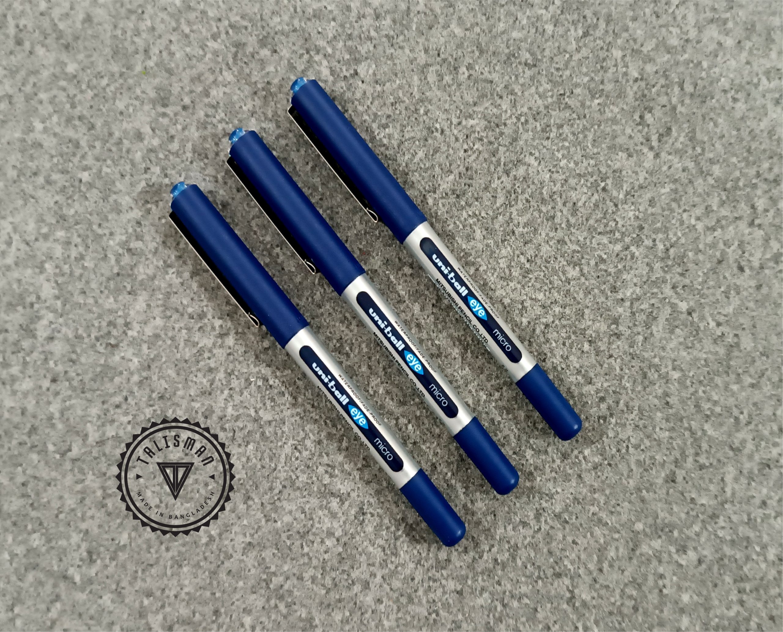 UNI-BALL UB150 Eye Micro 0.5mm Roller Ball Blue Gel Pen – 03 Pcs Set ...