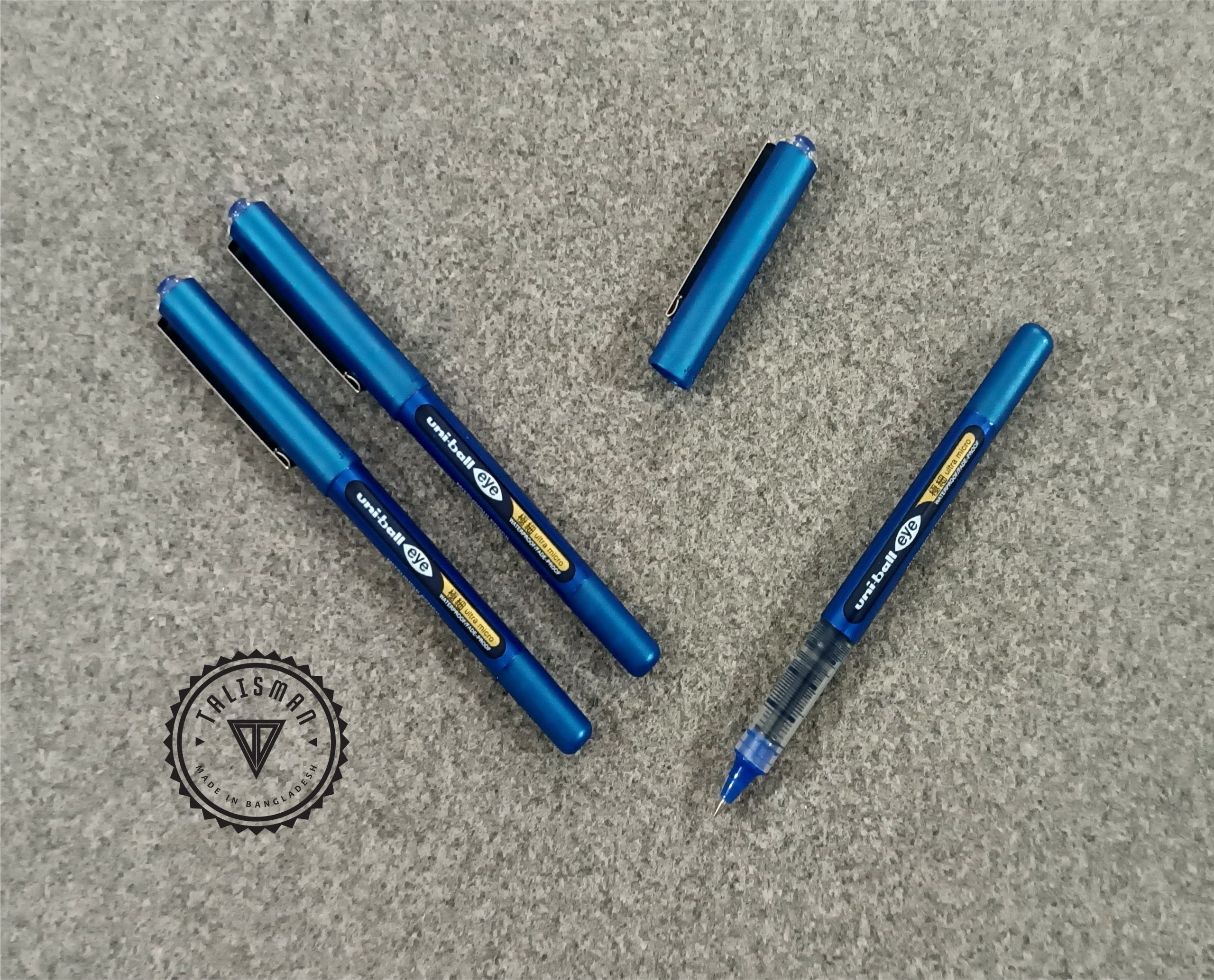 UNI-BALL UB150 Eye Ultra Micro 0.38mm Roller Ball Blue Gel Pen – 03 Pcs ...